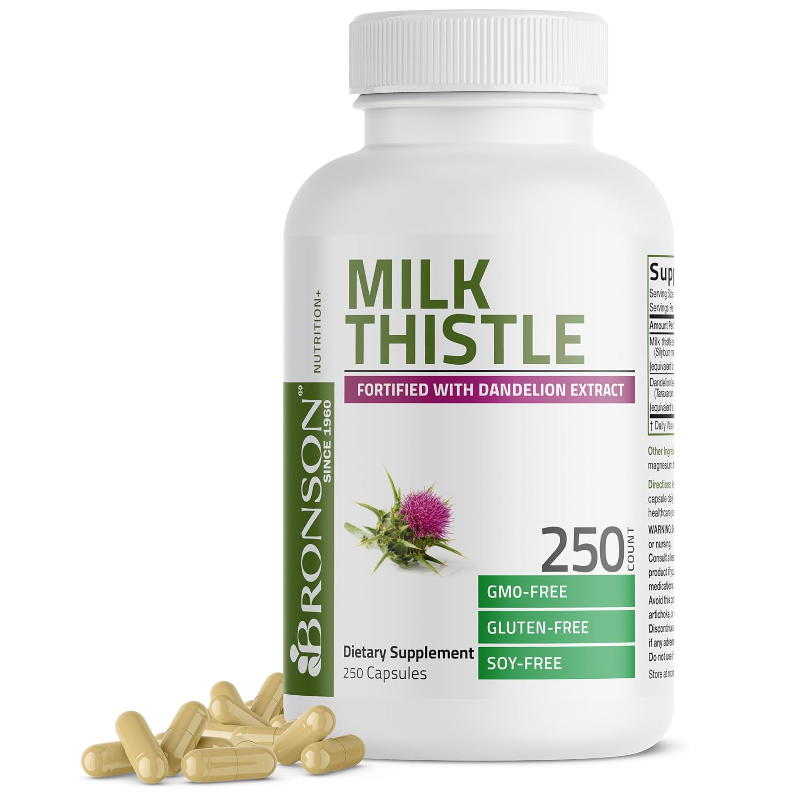 milk thistle herbal supplement capsules