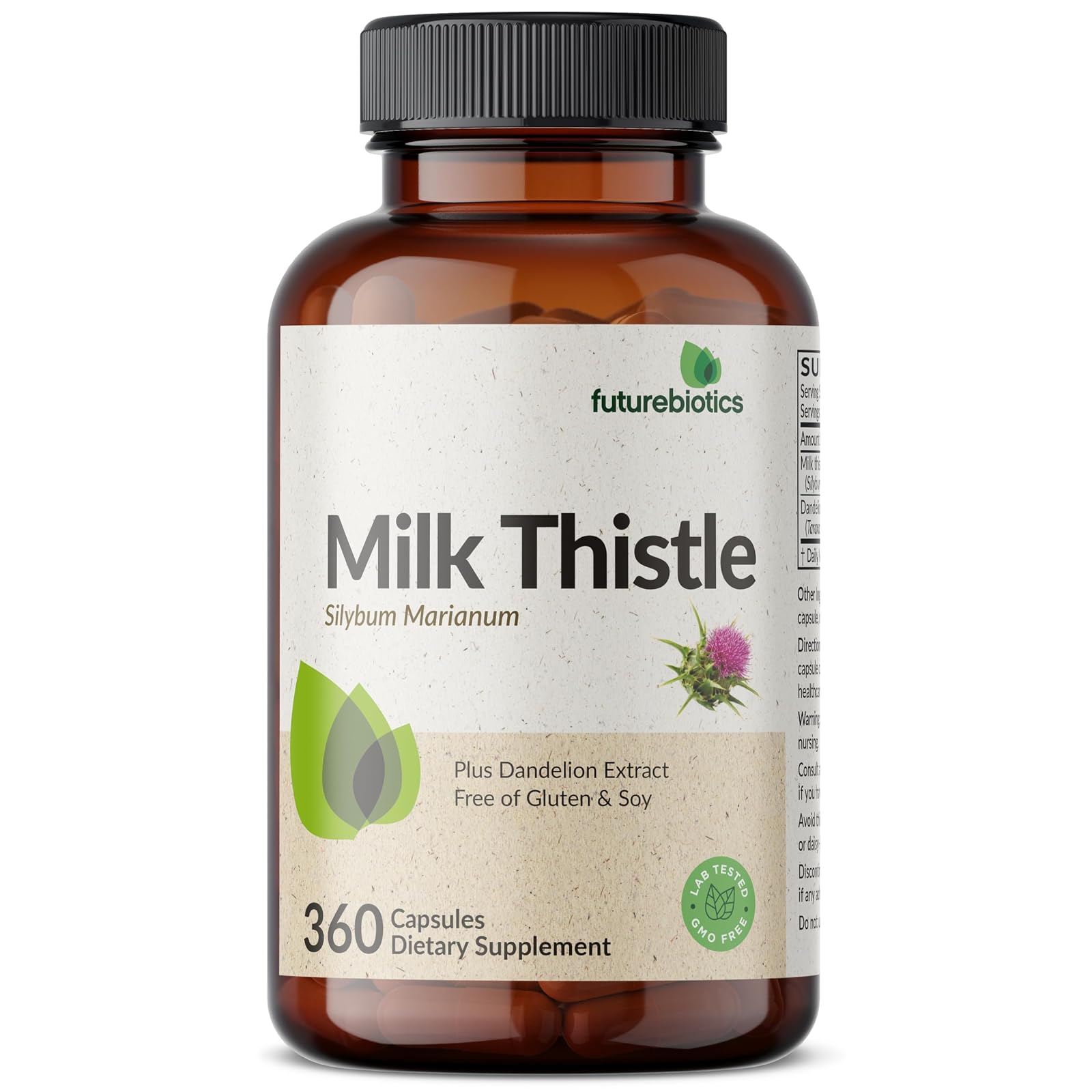 milk thistle herbal supplement capsules