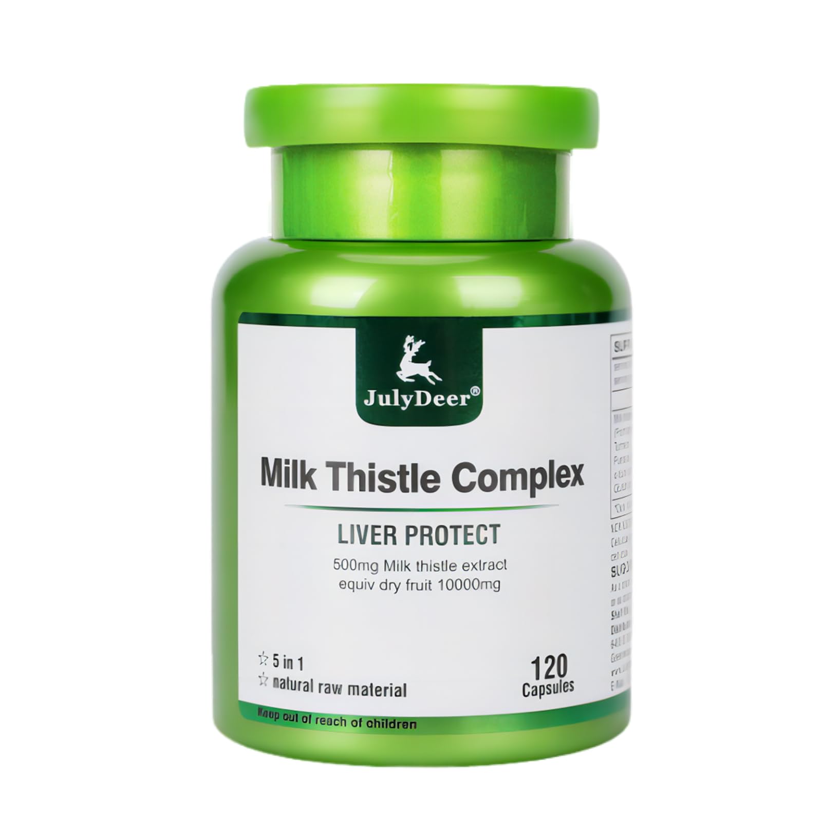 milk thistle herbal supplement capsules