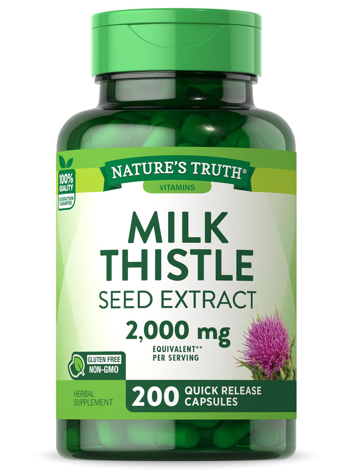 milk thistle herbal supplement capsules