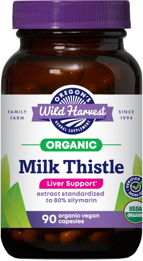 milk thistle herbal supplement capsules