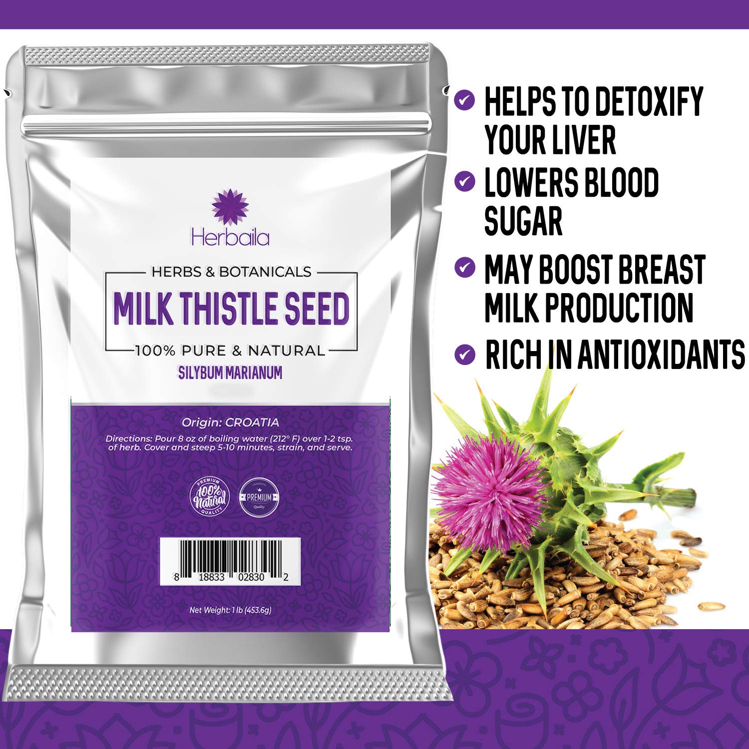 milk thistle herbal supplement for vitality