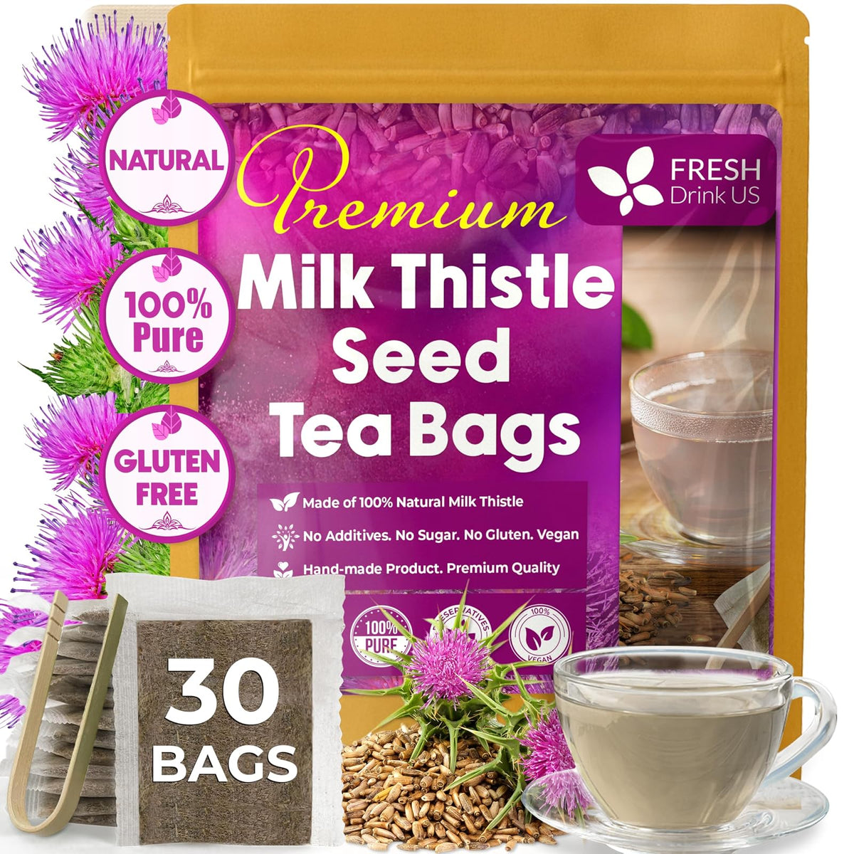 milk thistle herbal tea bags