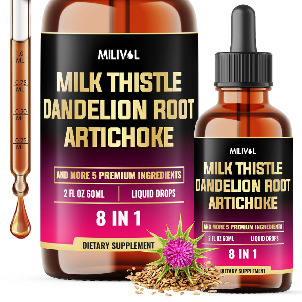 Milk thistle liquid drops for liver health