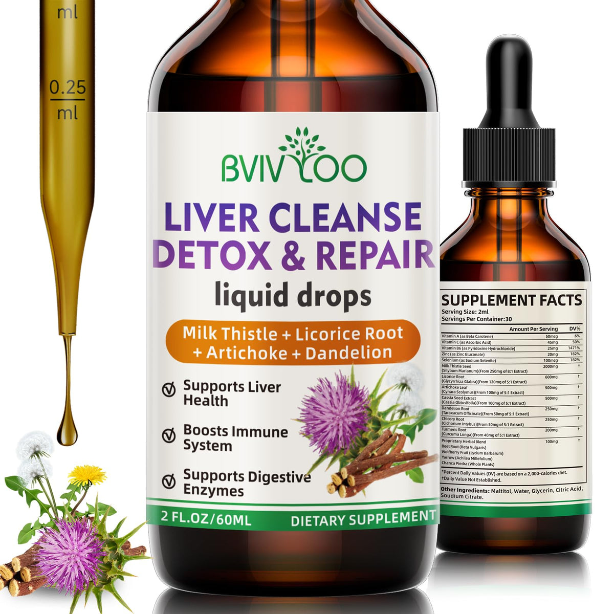 milk thistle liver detox drops