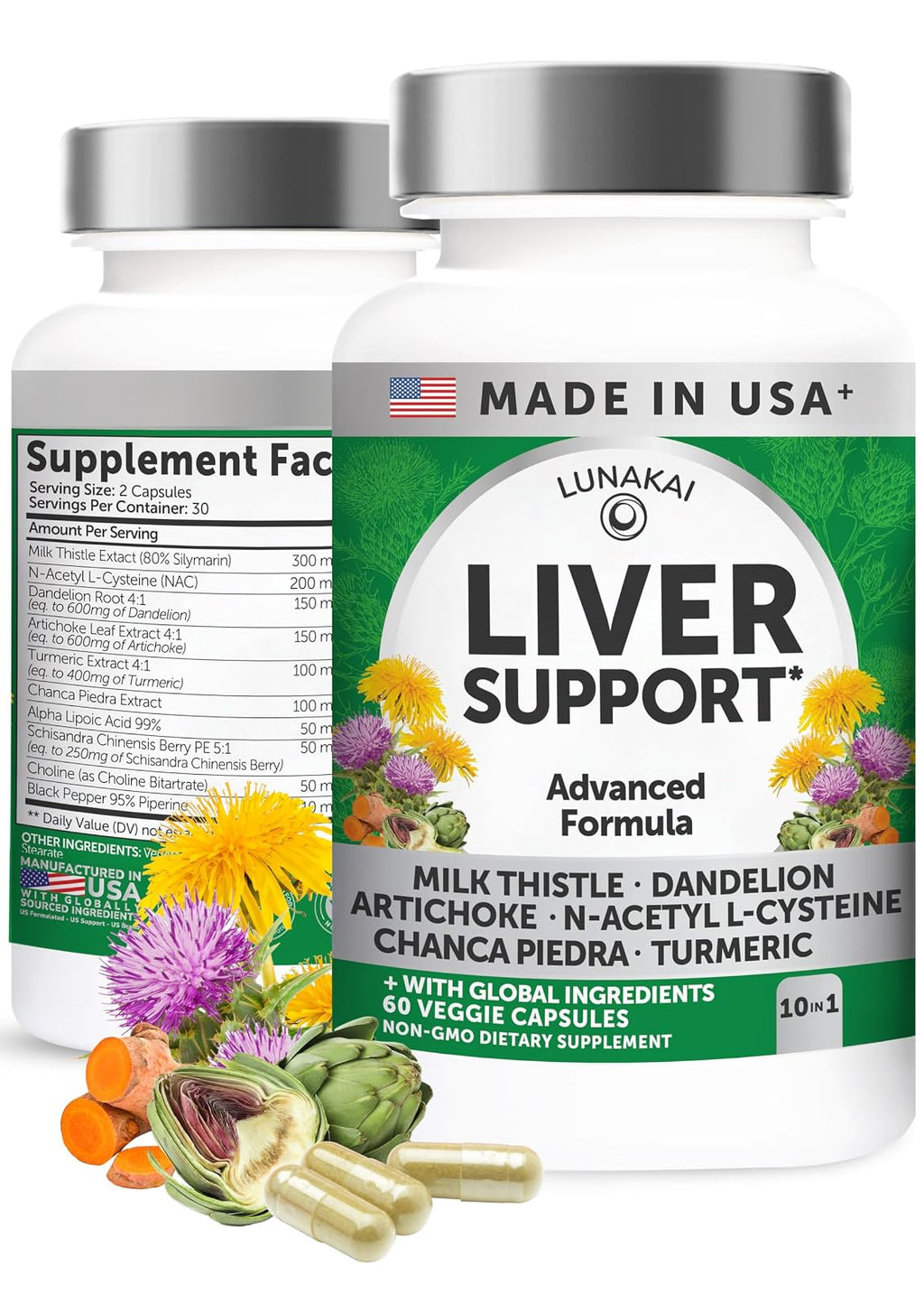 milk thistle liver support capsules