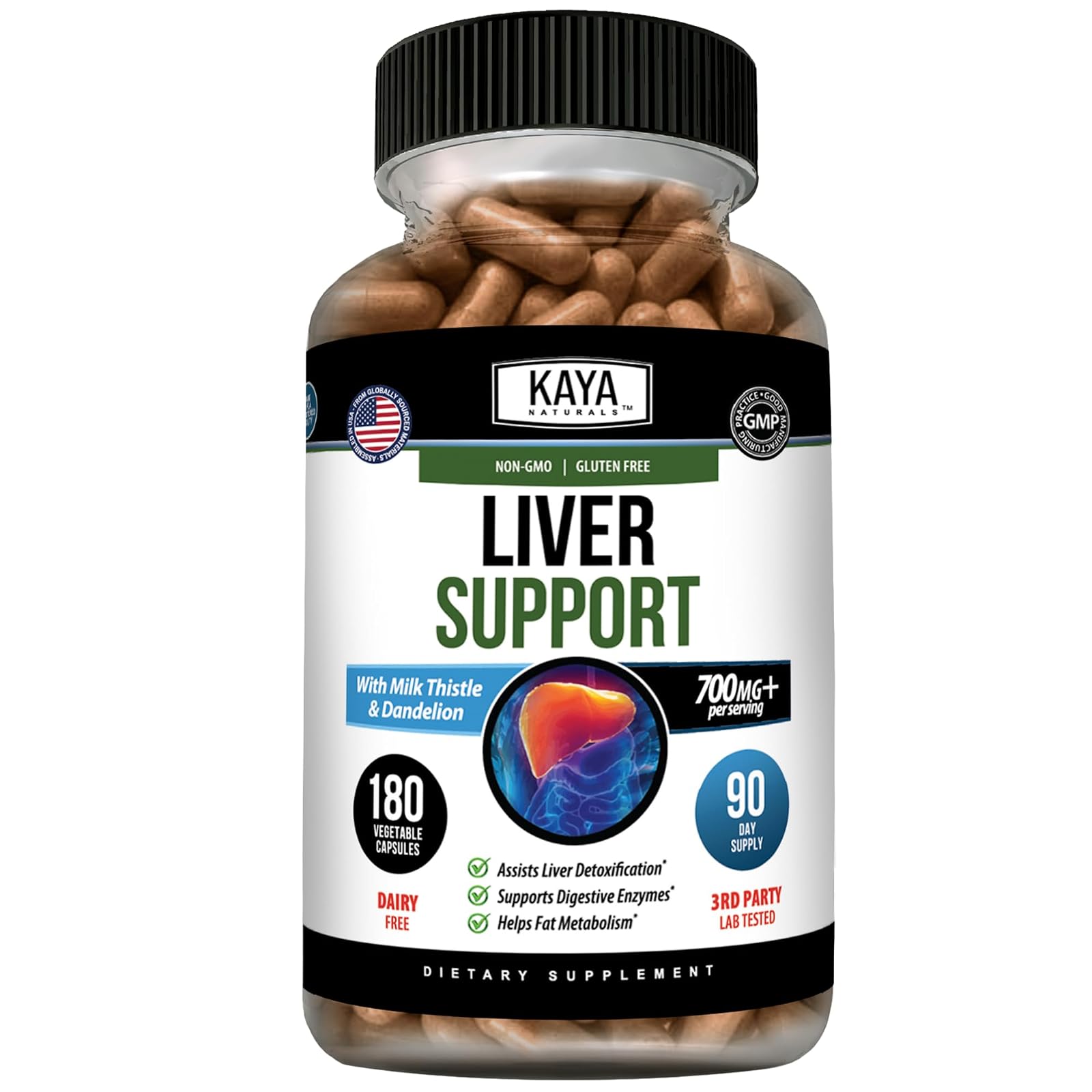 milk thistle liver support capsules