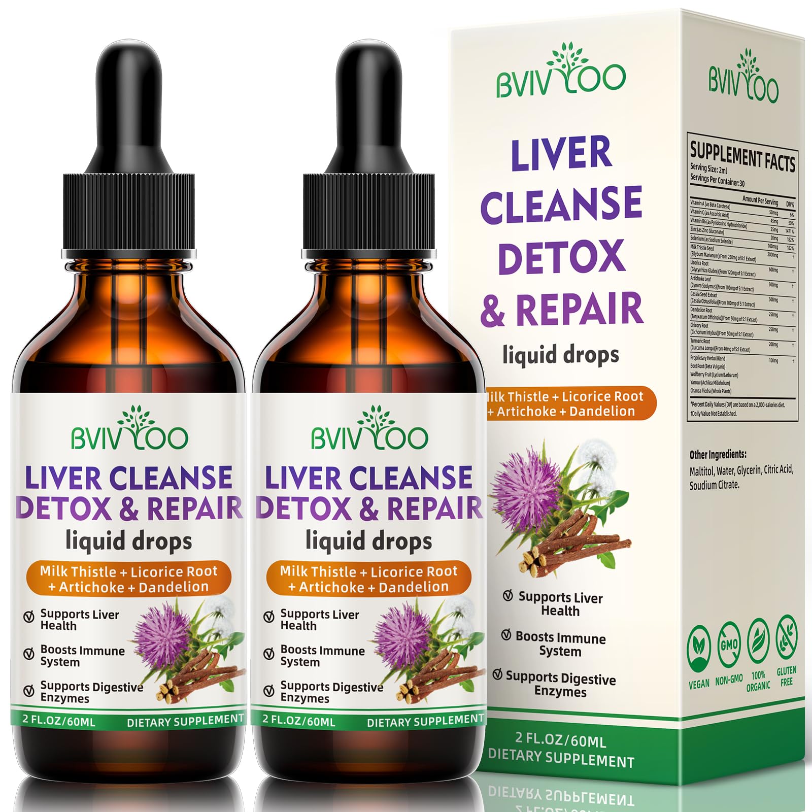 milk thistle liver support drops