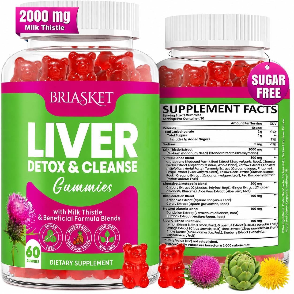 milk thistle liver support gummies