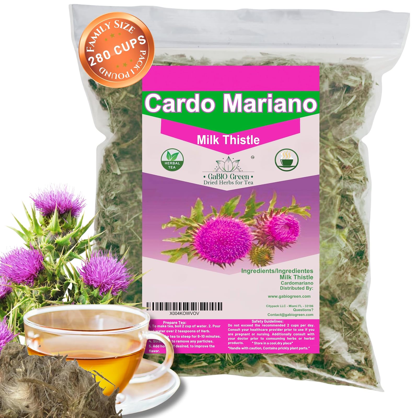 milk thistle loose leaves tea