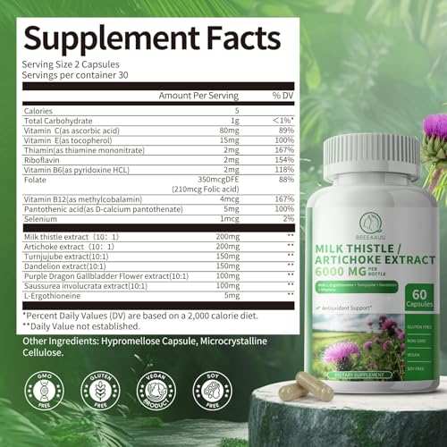 Milk thistle supplement for fatty liver