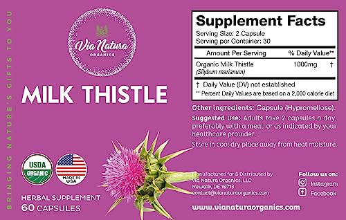 milk thistle supplement for healthy liver function