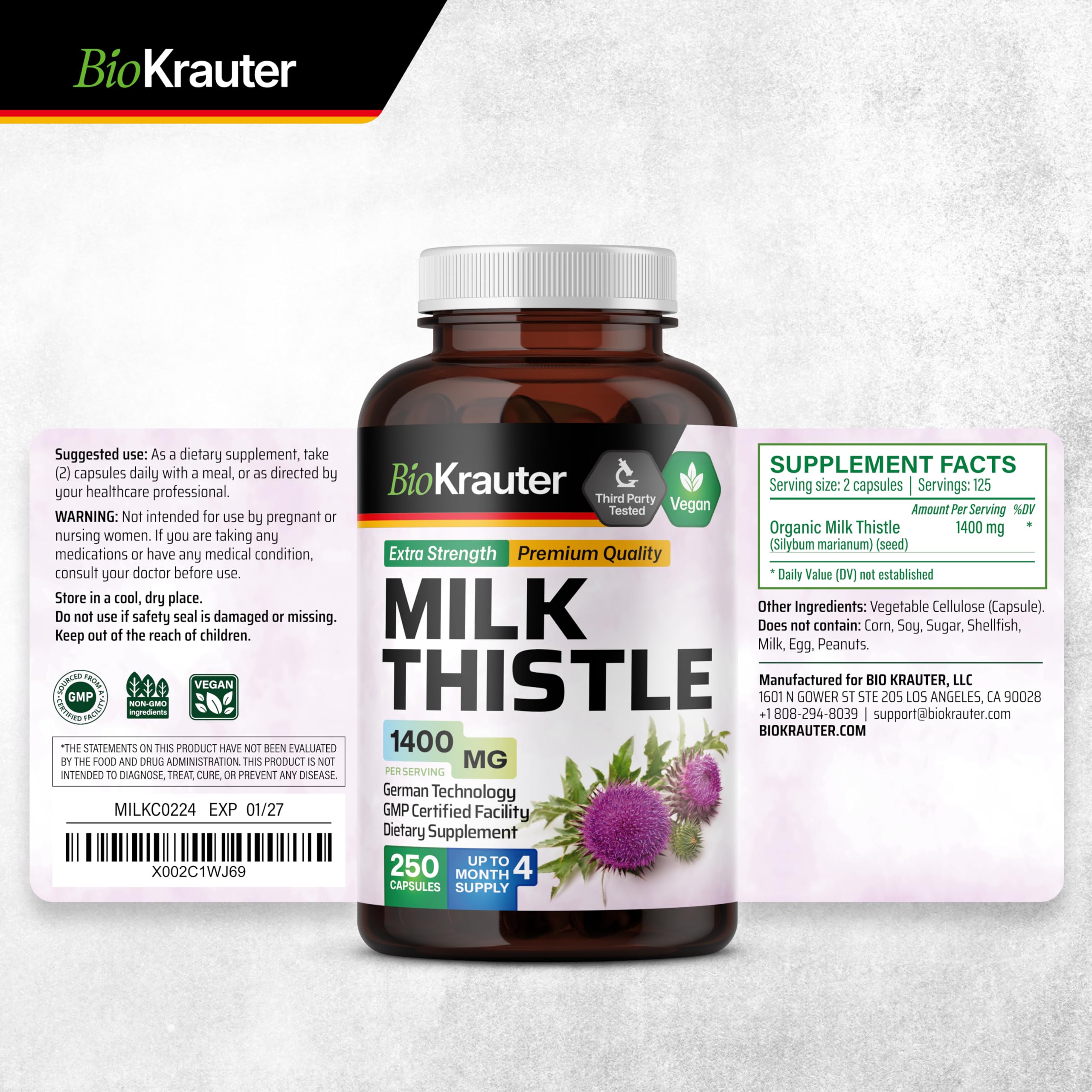 milk thistle supplement for immune support