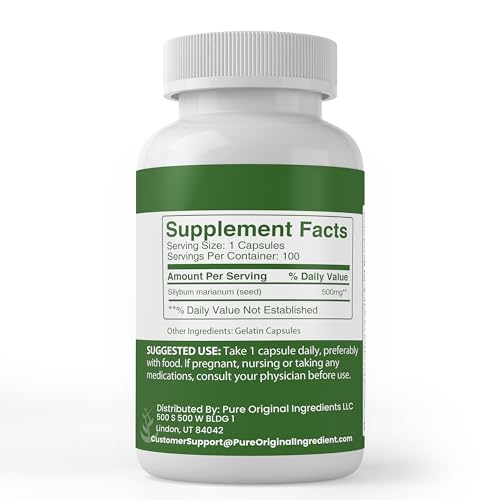 milk thistle supplements without fillers
