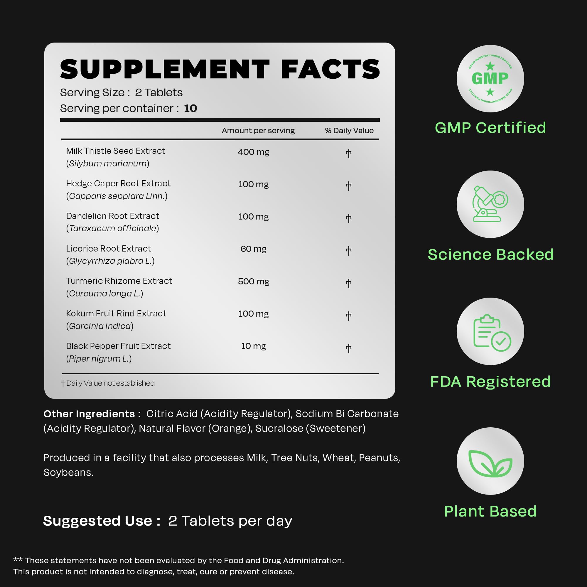 milk thistle tablets for daily vitality