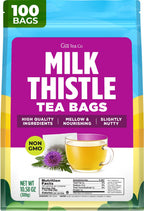 Milk thistle tea bags for detox
