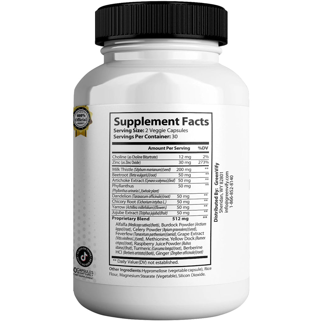 Milk thistle veggie capsules for detox
