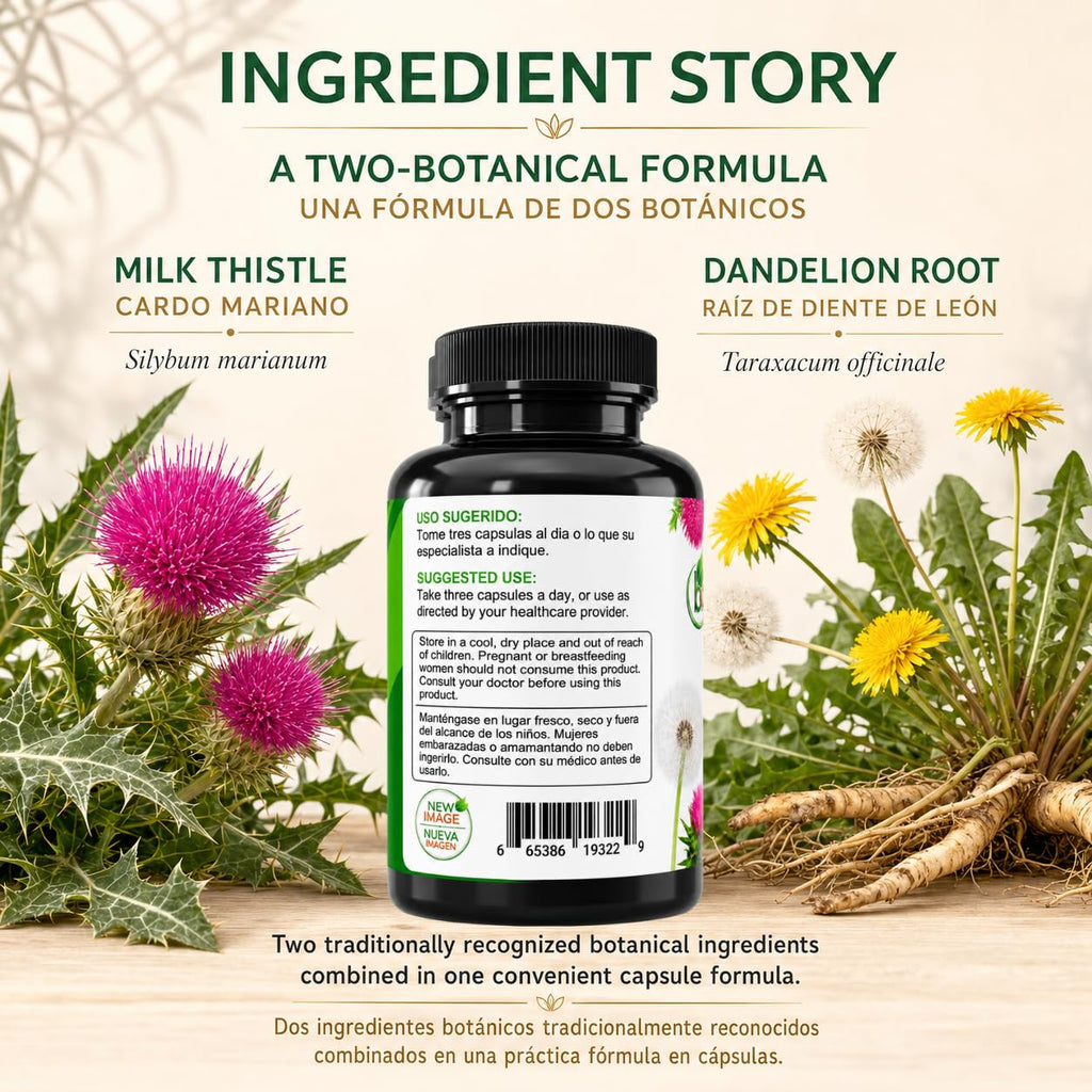 milk thistle with dandelion capsules