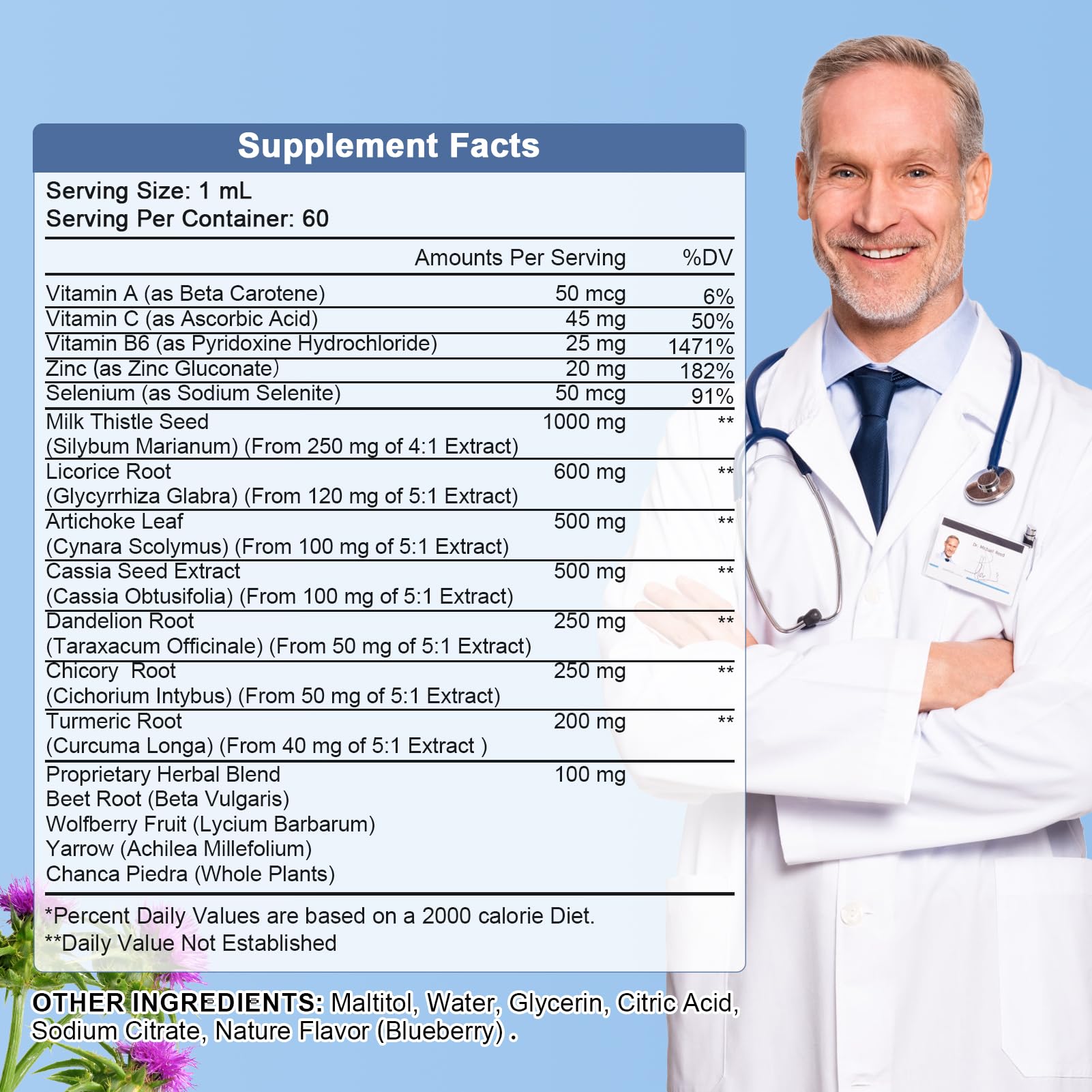 Milk thistle with dandelion extract