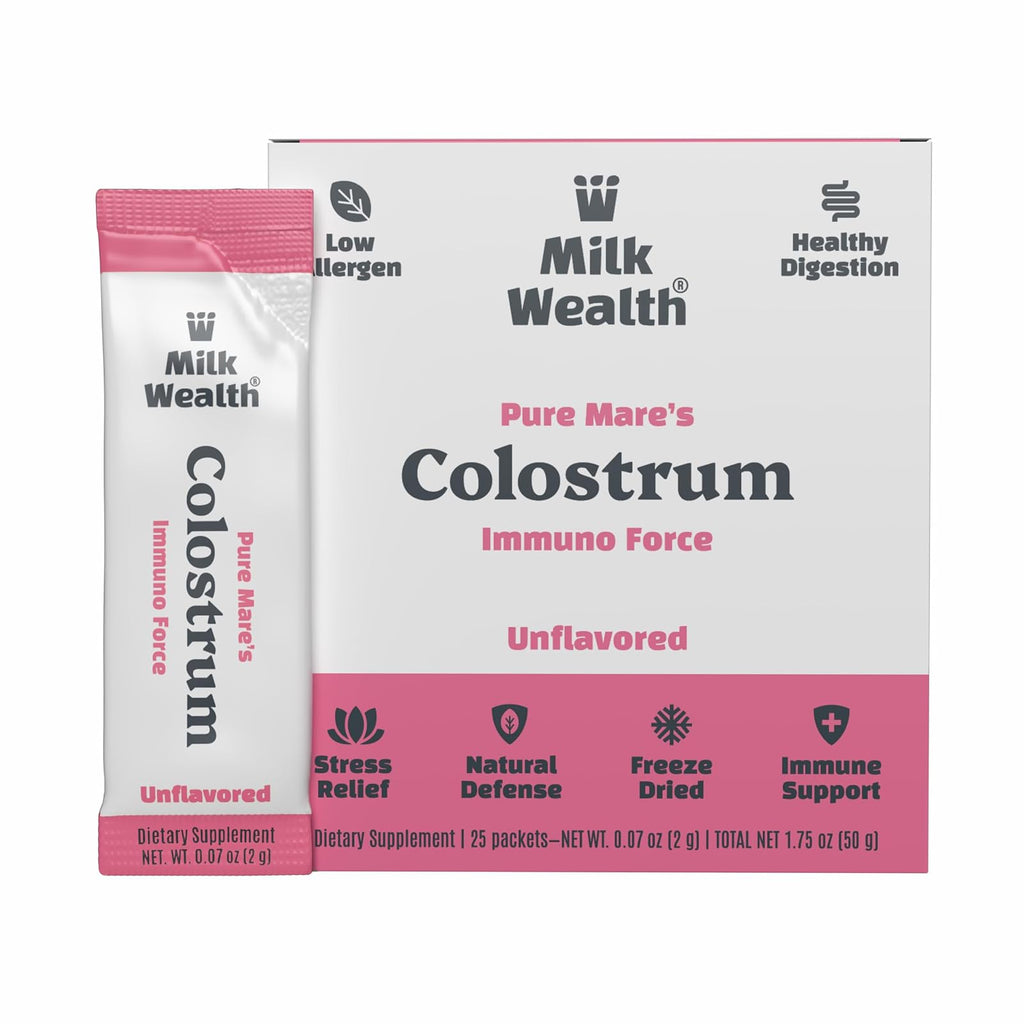 Milk Wealth colostrum powder packets