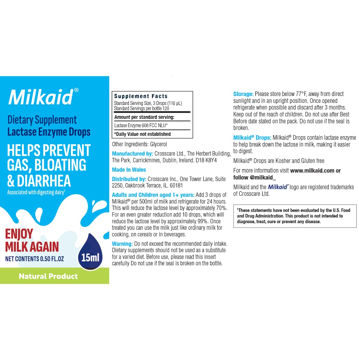 Milkaid Junior digestive health support
