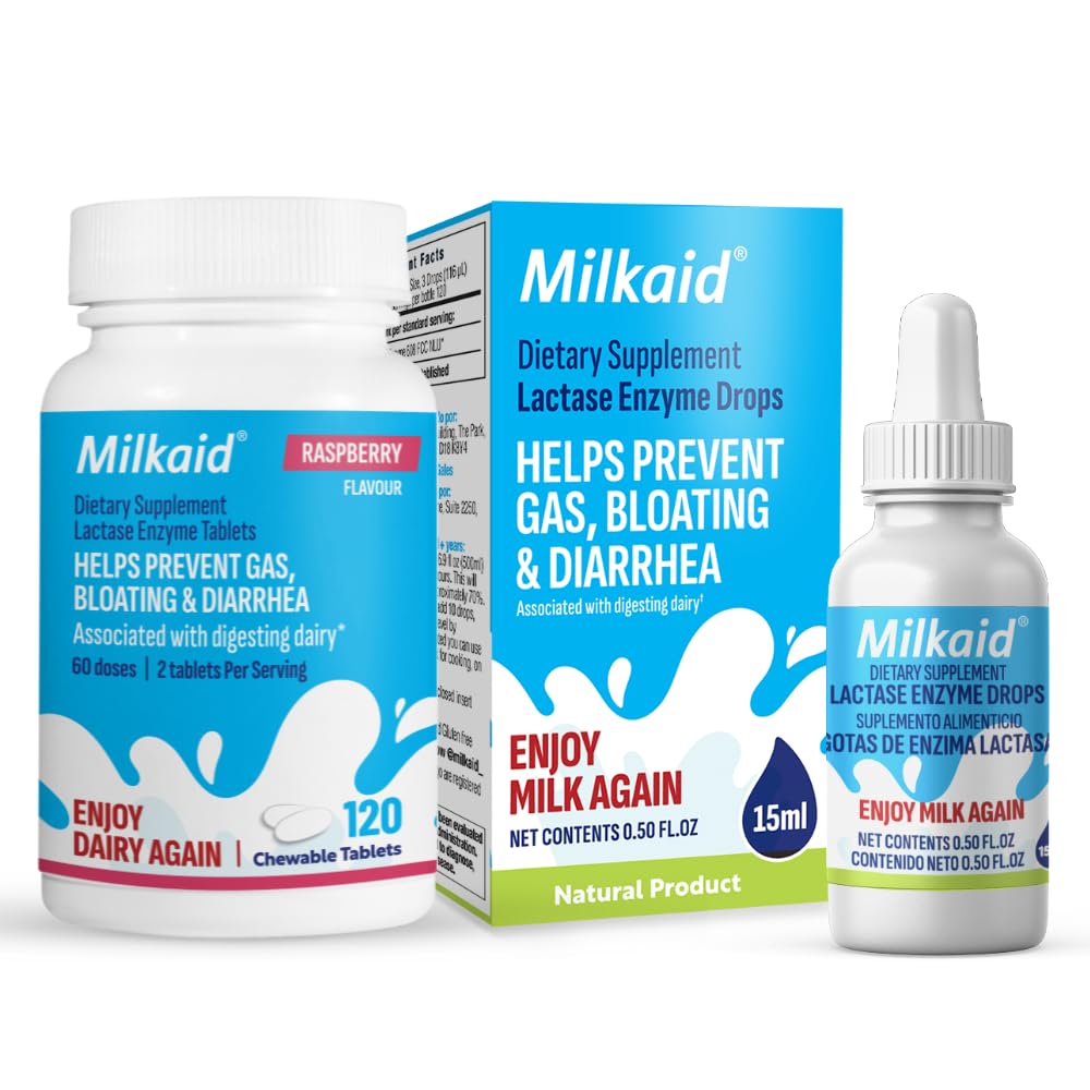 Milkaid lactase enzyme drops for digestion