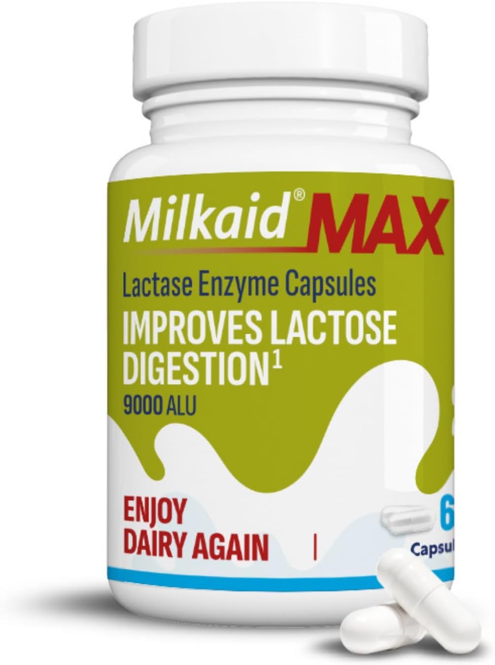 Milkaid Max Lactase Enzyme capsules for digestion