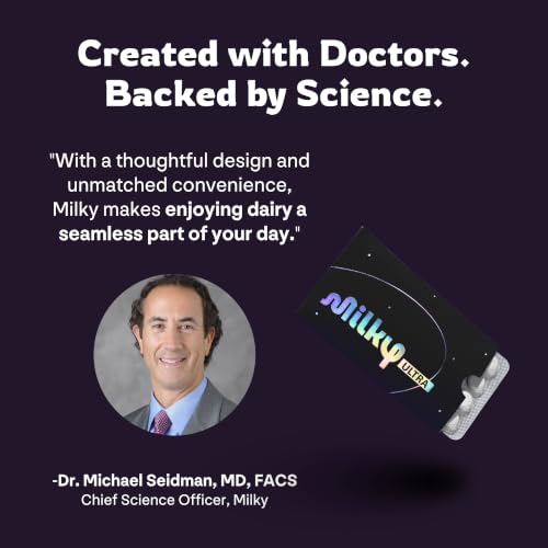 Milky lactase tablets for digestive comfort