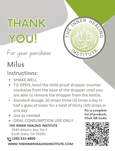 Milus herbal tincture for overall health