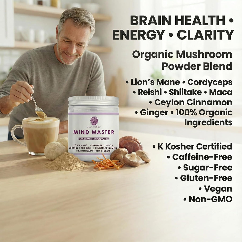Mind Master mushroom powder for stress relief