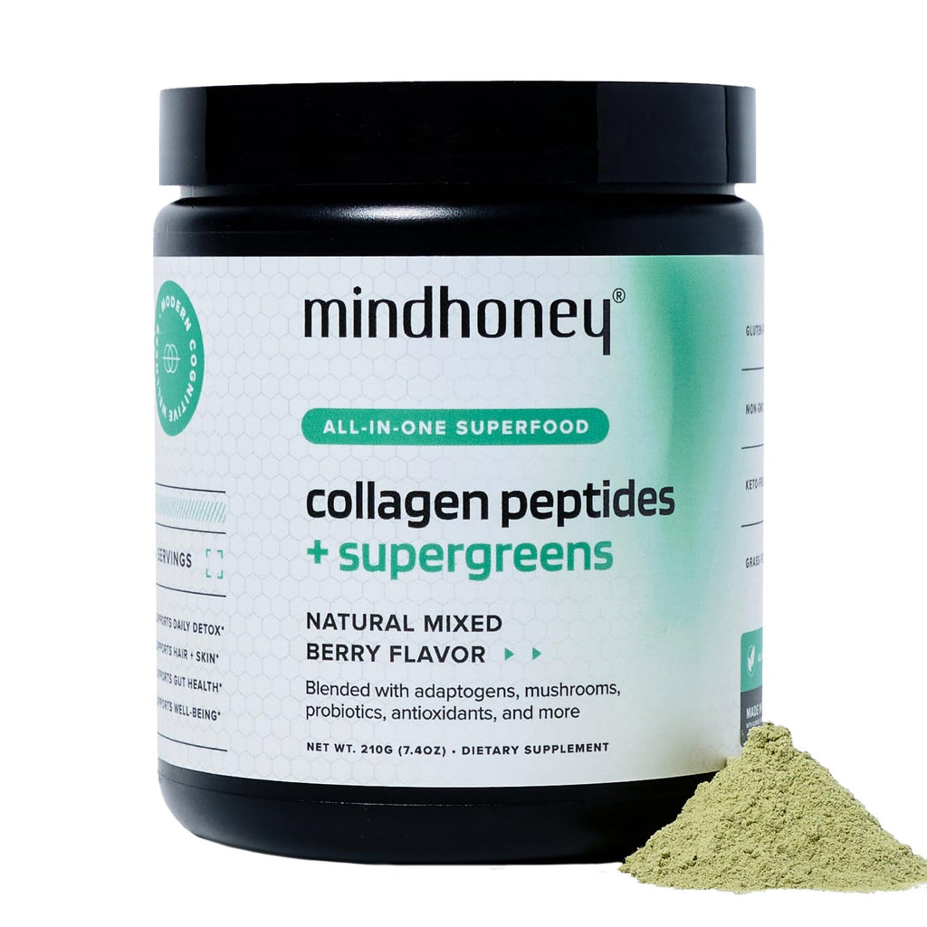 MINDHONEY collagen peptide super greens