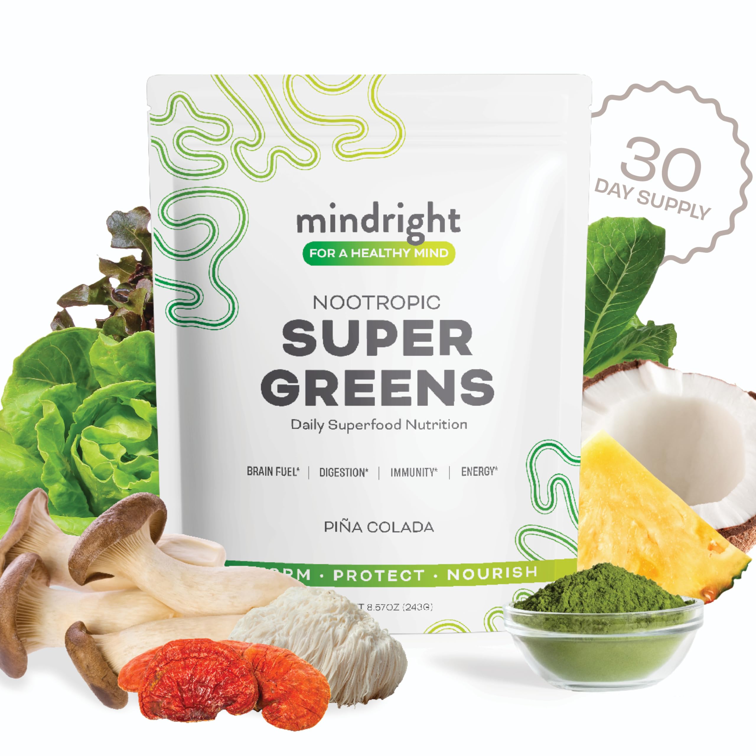 mindright Super Greens daily wellness
