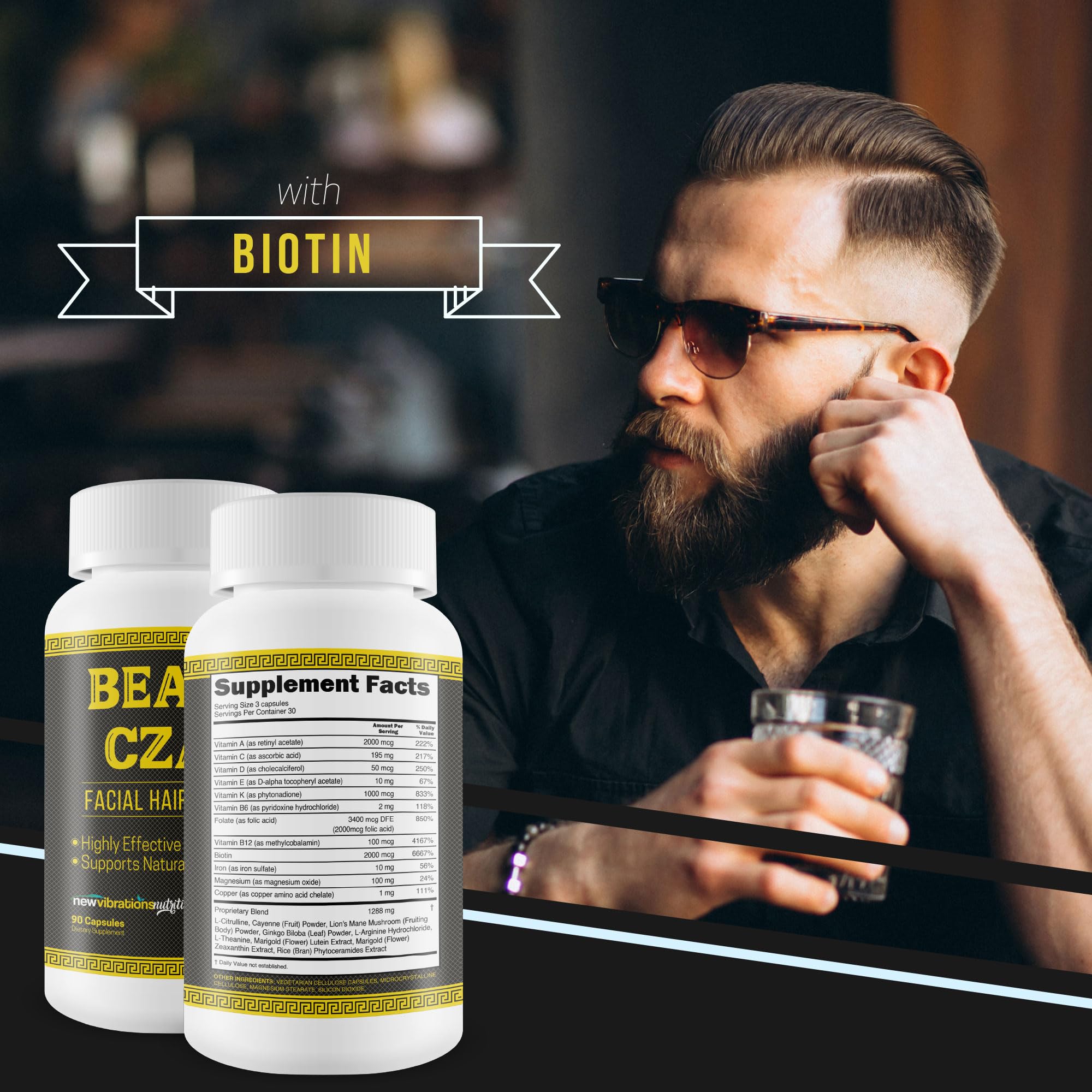 mineral capsules for beard nourishment