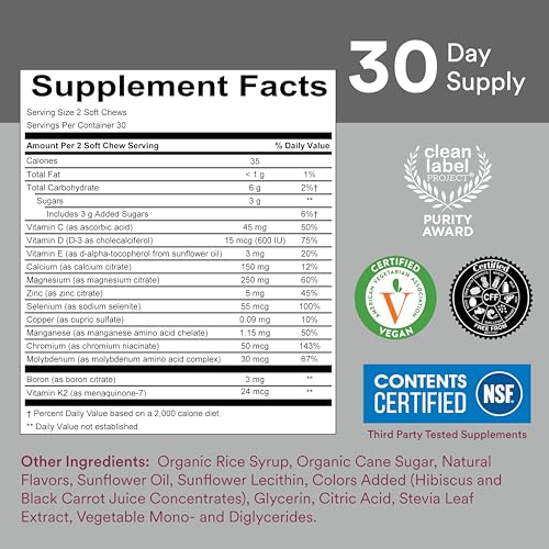 Mineral chews with zinc and selenium