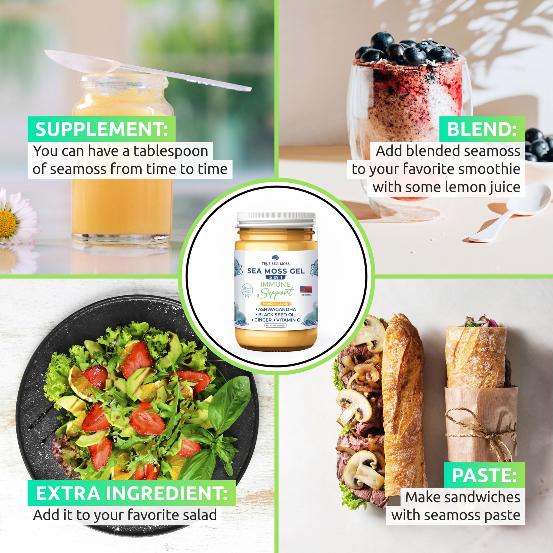 Mineral-rich sea moss for immunity