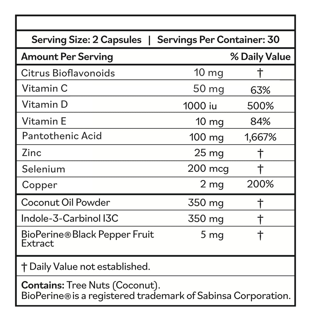 Mineral supplements for acne-prone skin