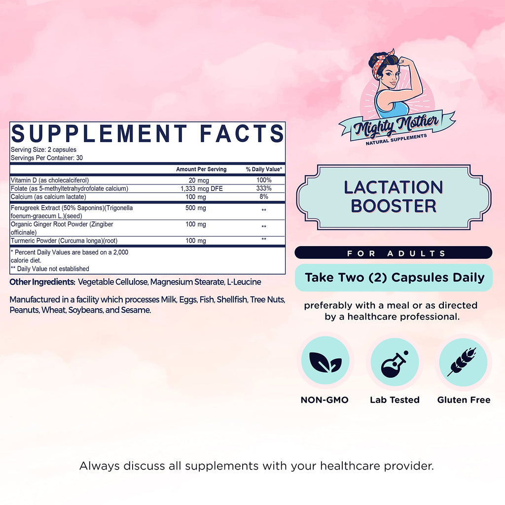 Mineral supplements for increased milk flow