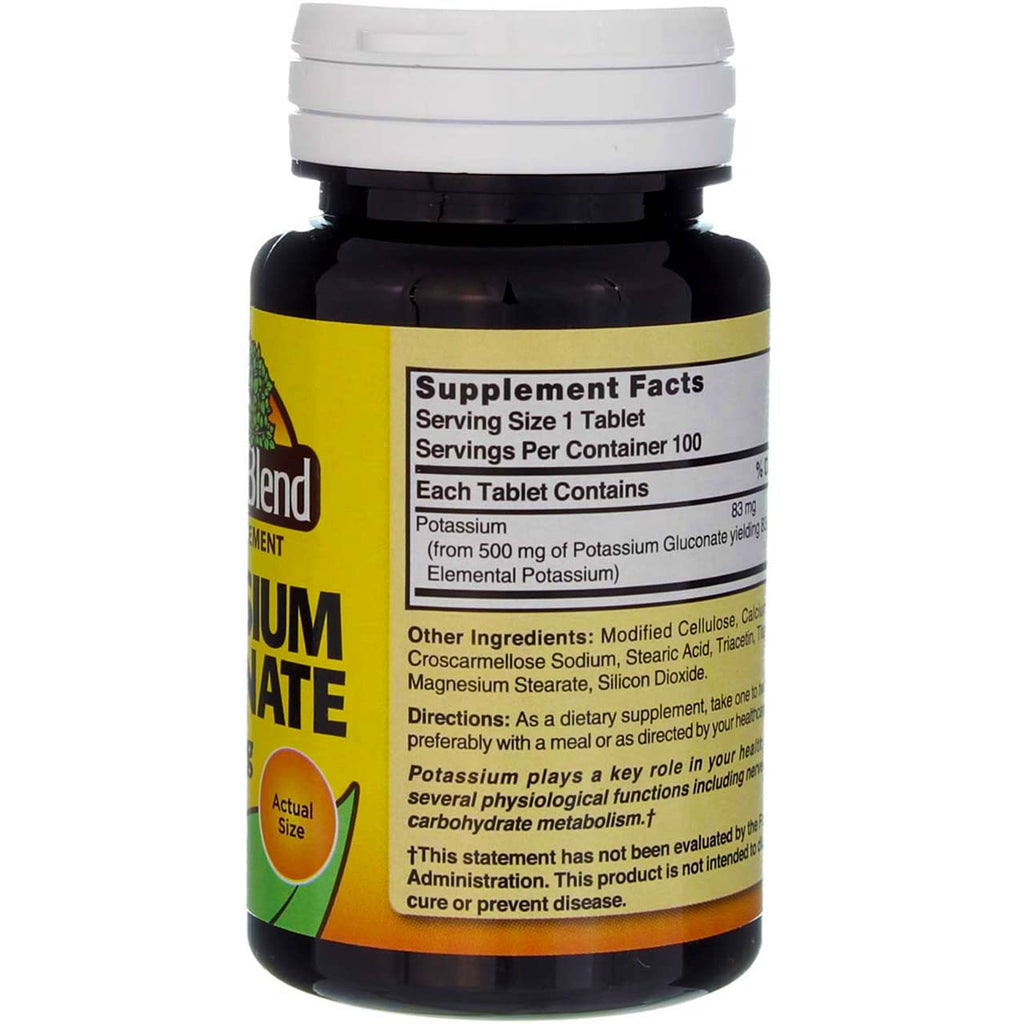 Mineral support with potassium gluconate