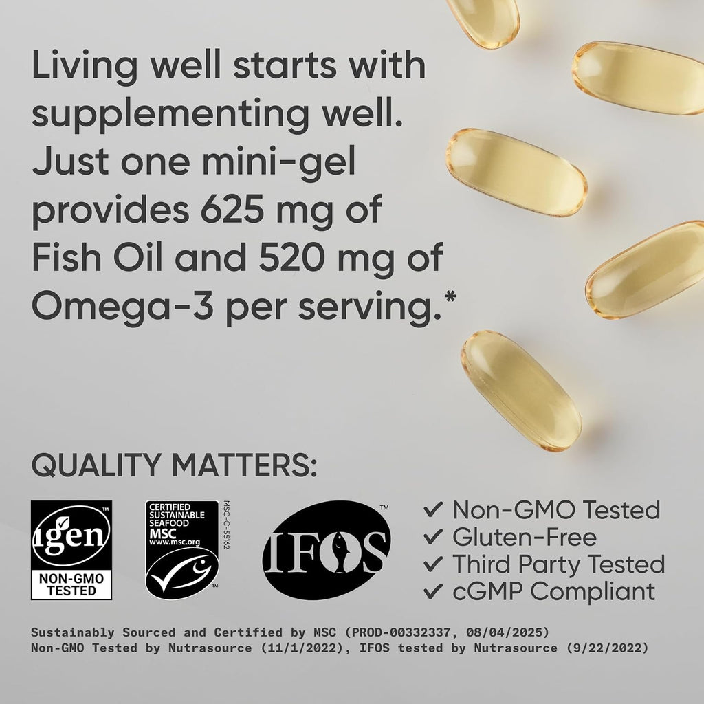 mini fish oil softgels for easy swallowing
