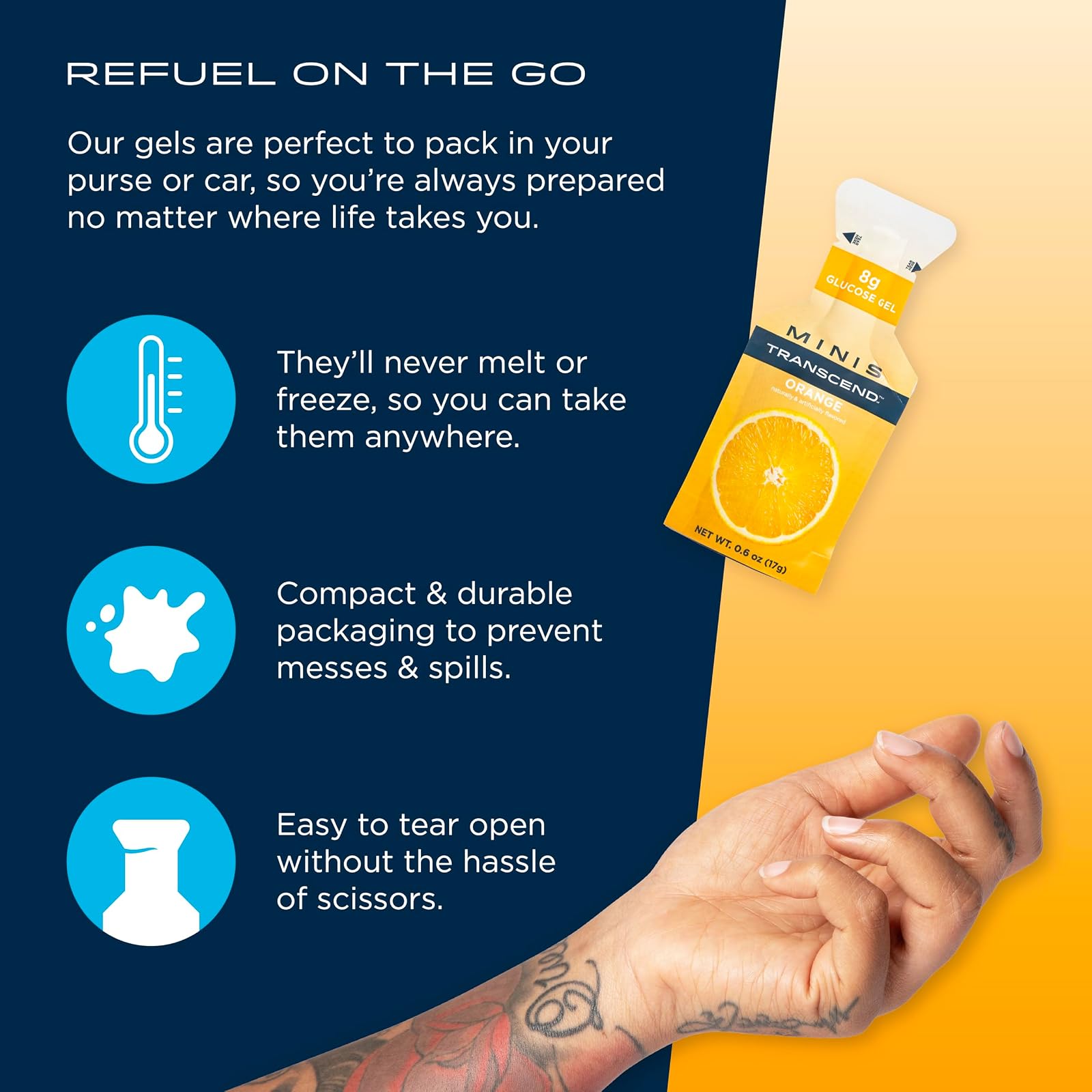 mini orange gel for endurance training