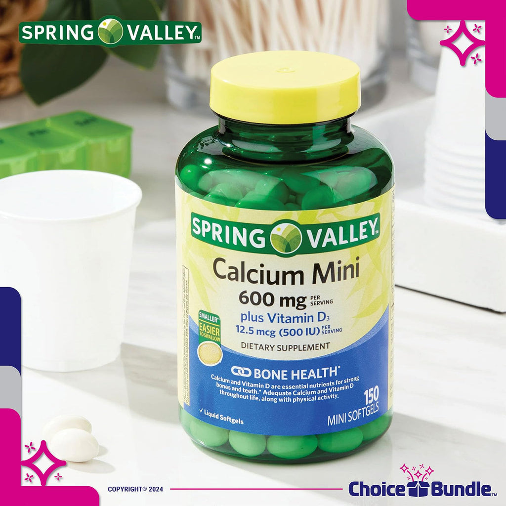 Mini softgels for easy calcium intake
