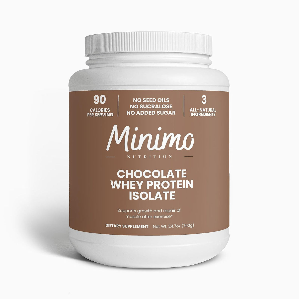 Minimo Nutrition chocolate whey isolate