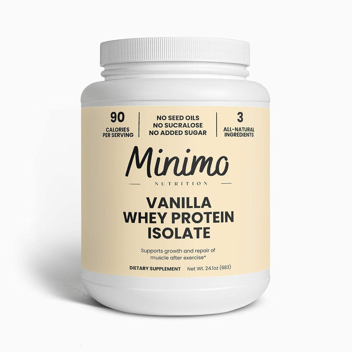 Minimo Nutrition vanilla whey isolate