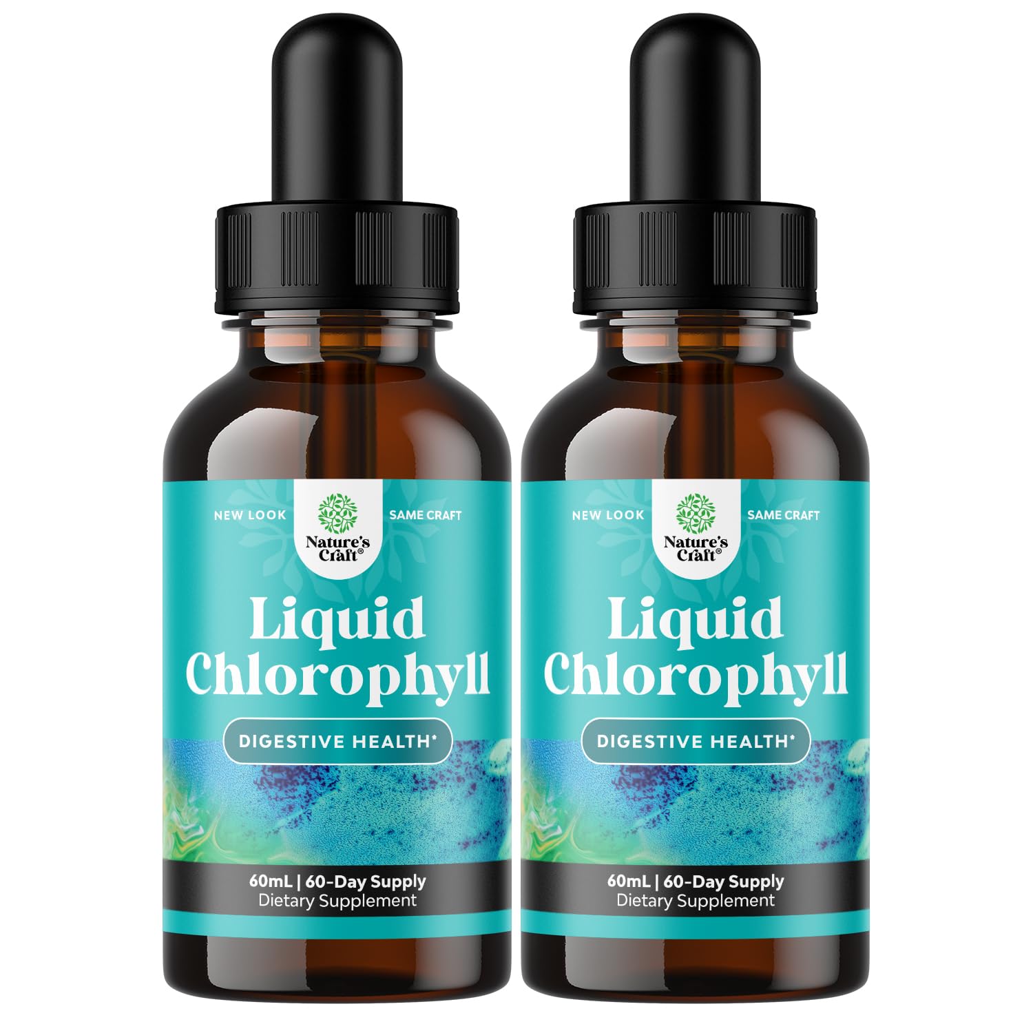 Mint flavored chlorophyll liquid drops