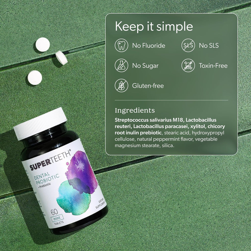 mint flavored kids probiotic tablets