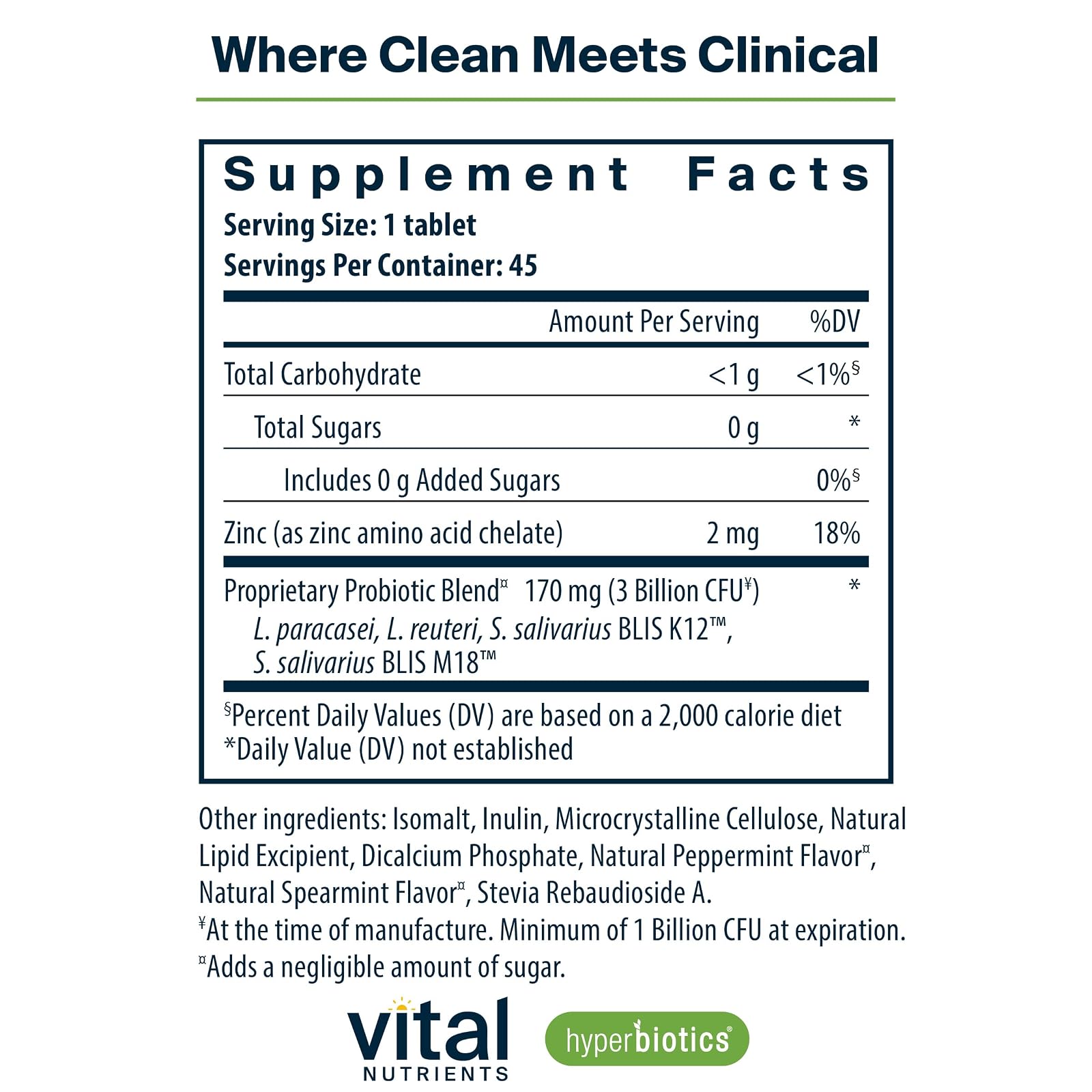 mint flavour probiotics for fresh breath