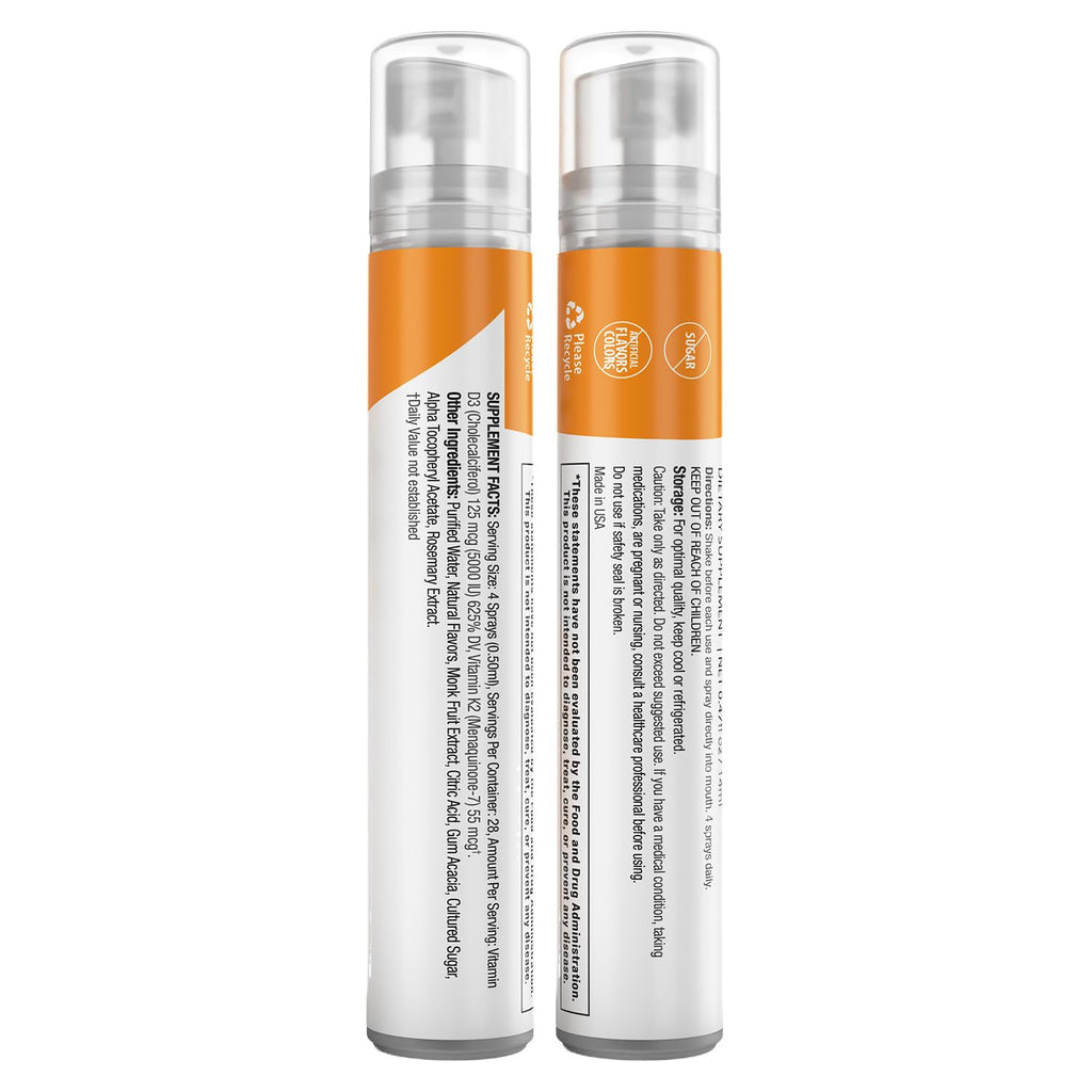 Mint flavour vitamin supplement spray