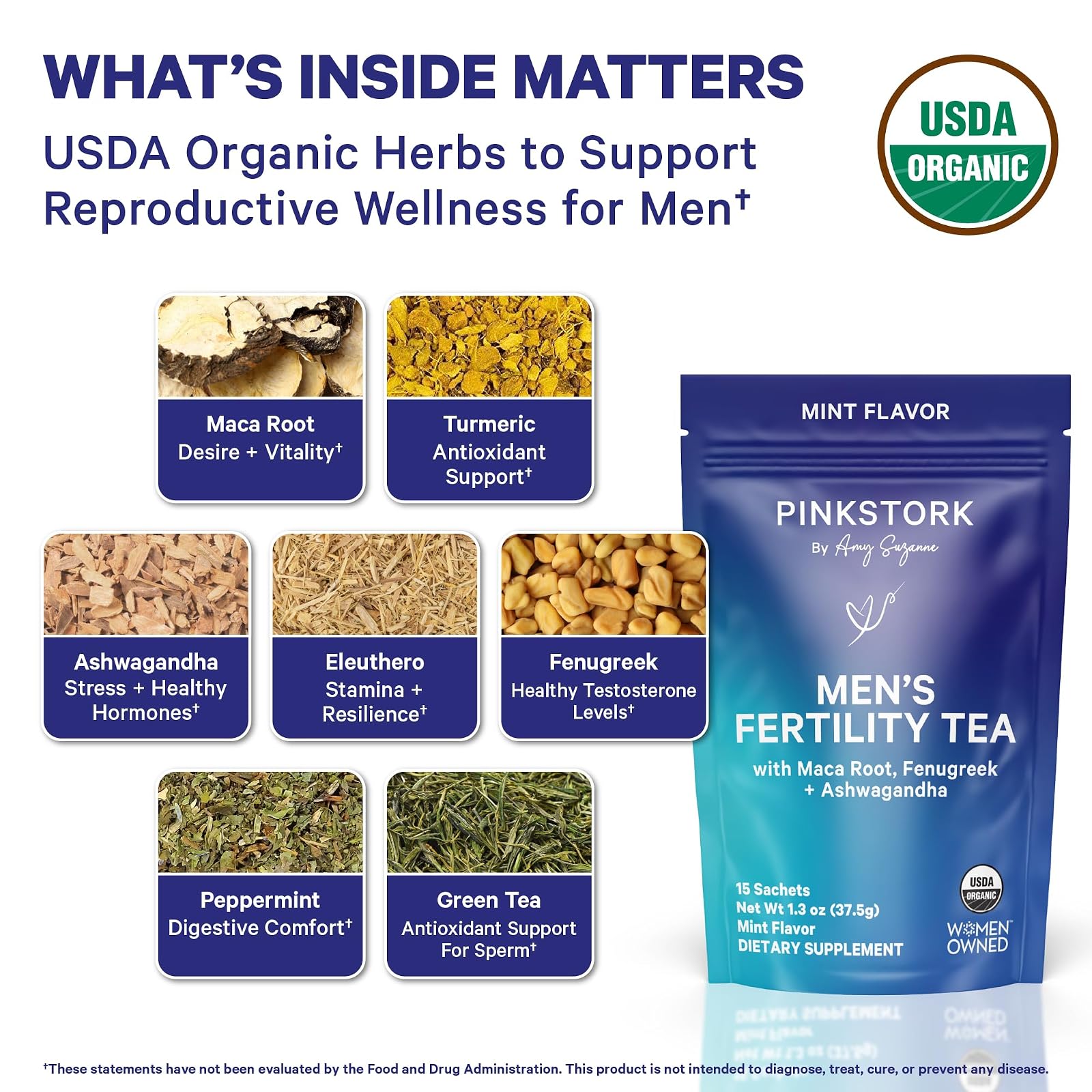 mint flavoured fertility tea sachets