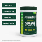 Mint flavoured greens powder supplement