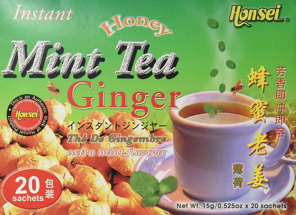 Mint ginger honey tea sachets